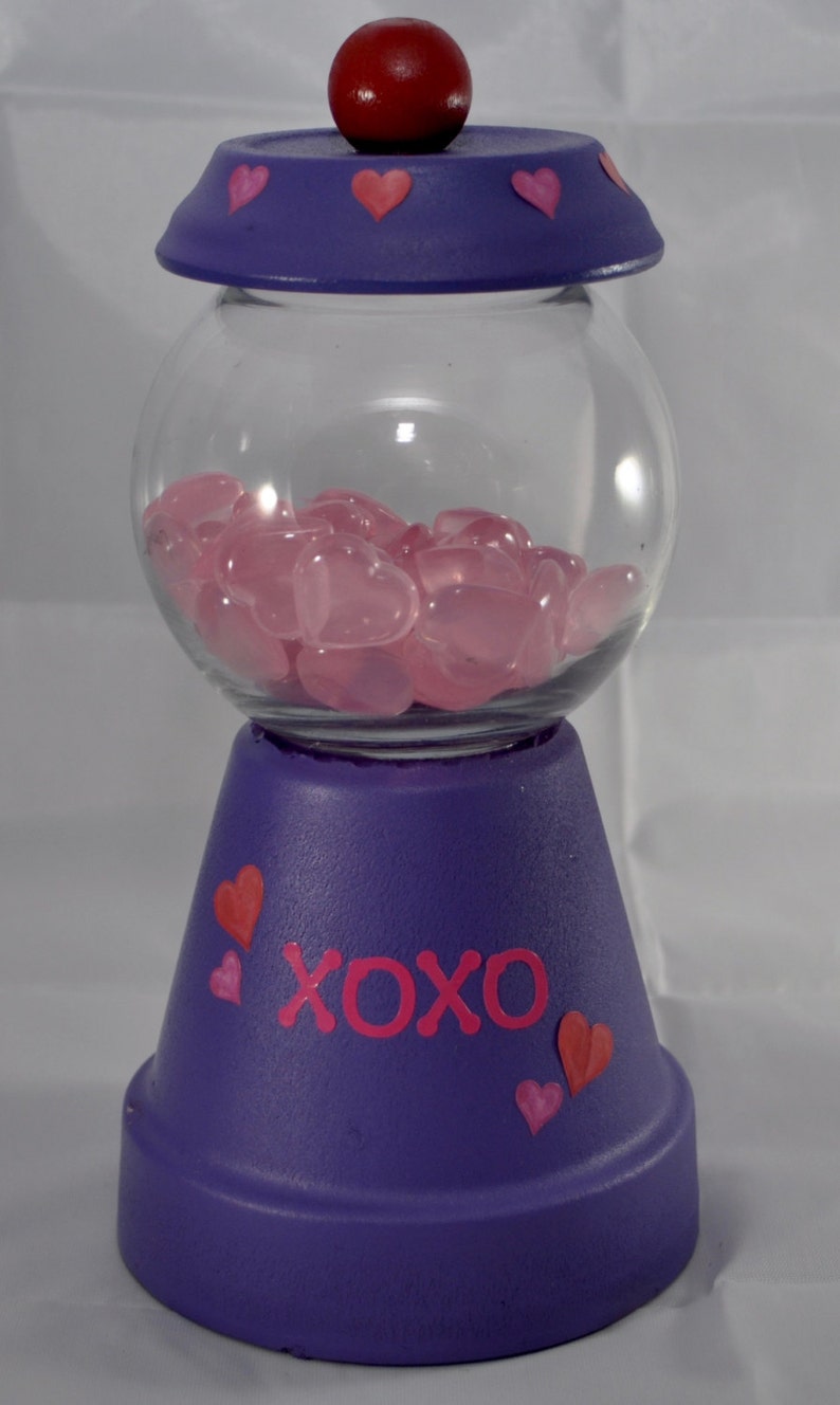 Valentines Day Gumball Machine Valentines Day Candy Dish | Etsy