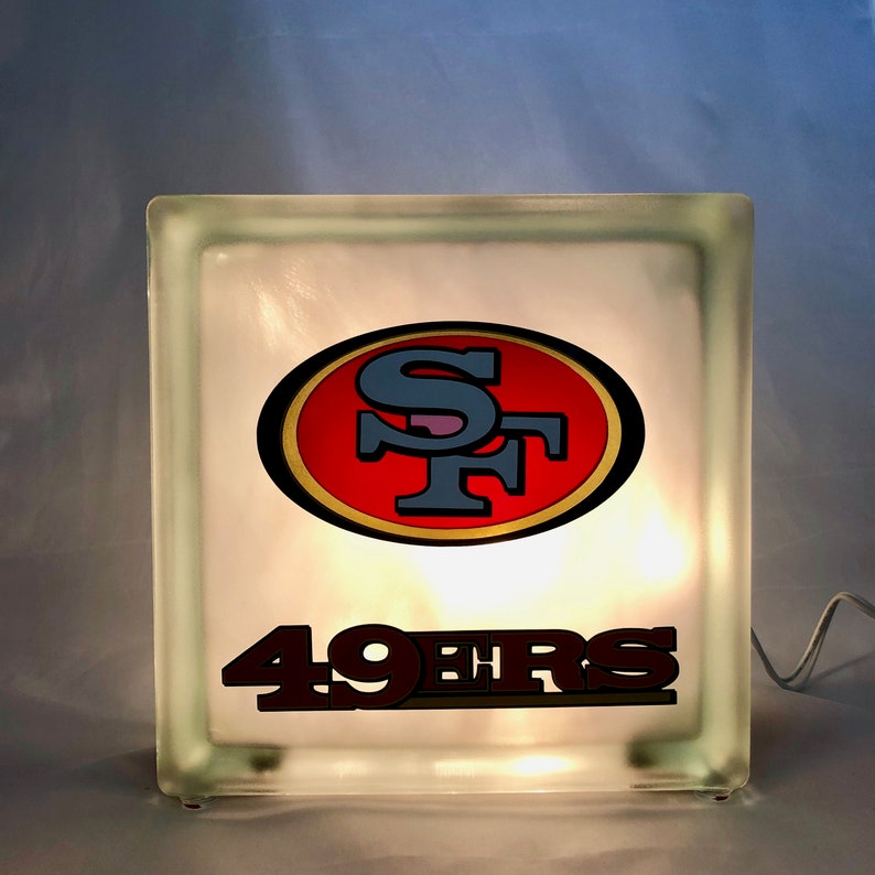 San Francisco 49ers Night Light San Francisco 49ers Glass | Etsy