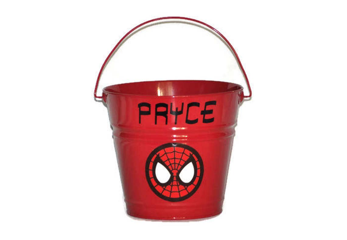 Spiderman Bucket Spiderman Easter Basket Personalized | Etsy