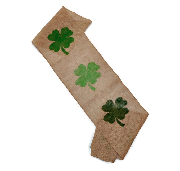 St Patricks Day Table Runner Shamrock Table Runner St - Etsy