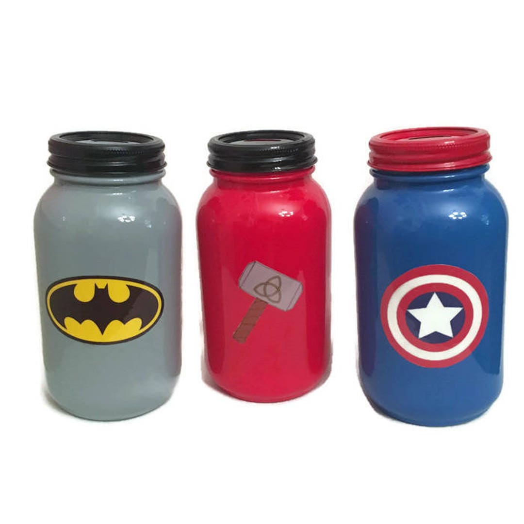 Super Hero Piggy Bank Super Hero Jar Avengers Bank Marvel Comics Bank ...
