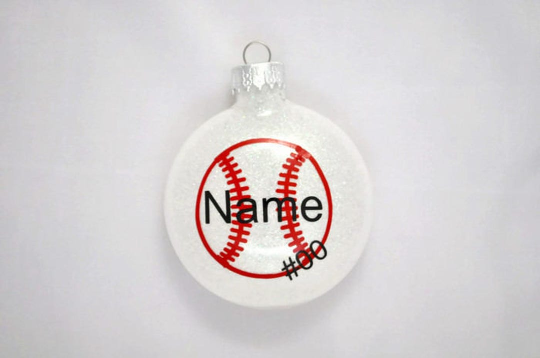 Baseball Christmas Ornament - Personalized Baseball Ornament - Baseball ...