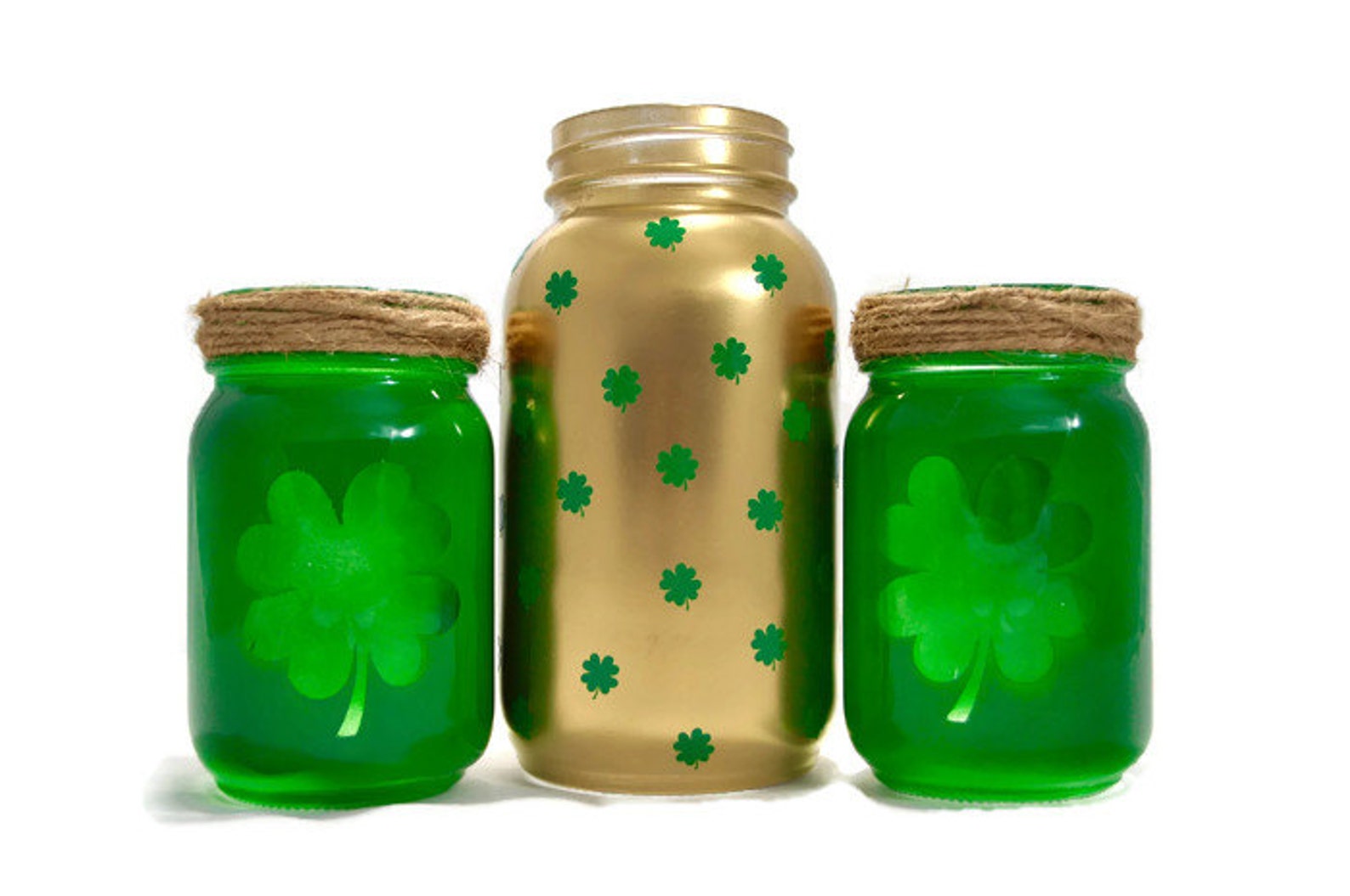 St Patricks Day Mason Jars St Patricks Day Decor St - Etsy