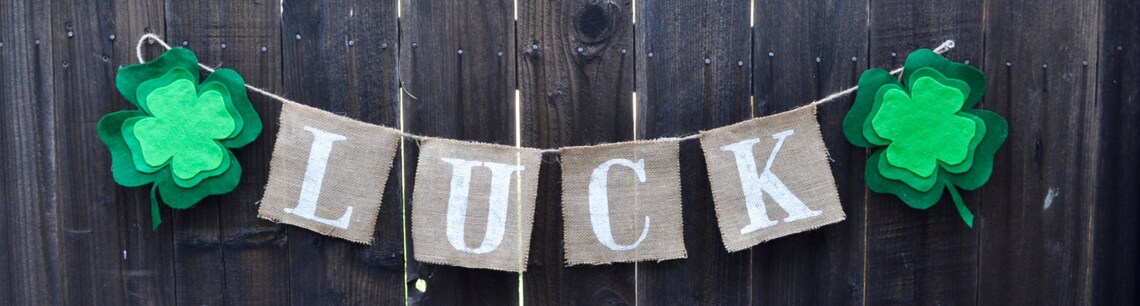 Luck Banner Luck Burlap Banner Shamrock Banner Lucky - Etsy