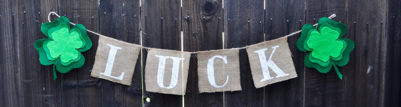 Luck Banner Luck Burlap Banner Shamrock Banner Lucky - Etsy