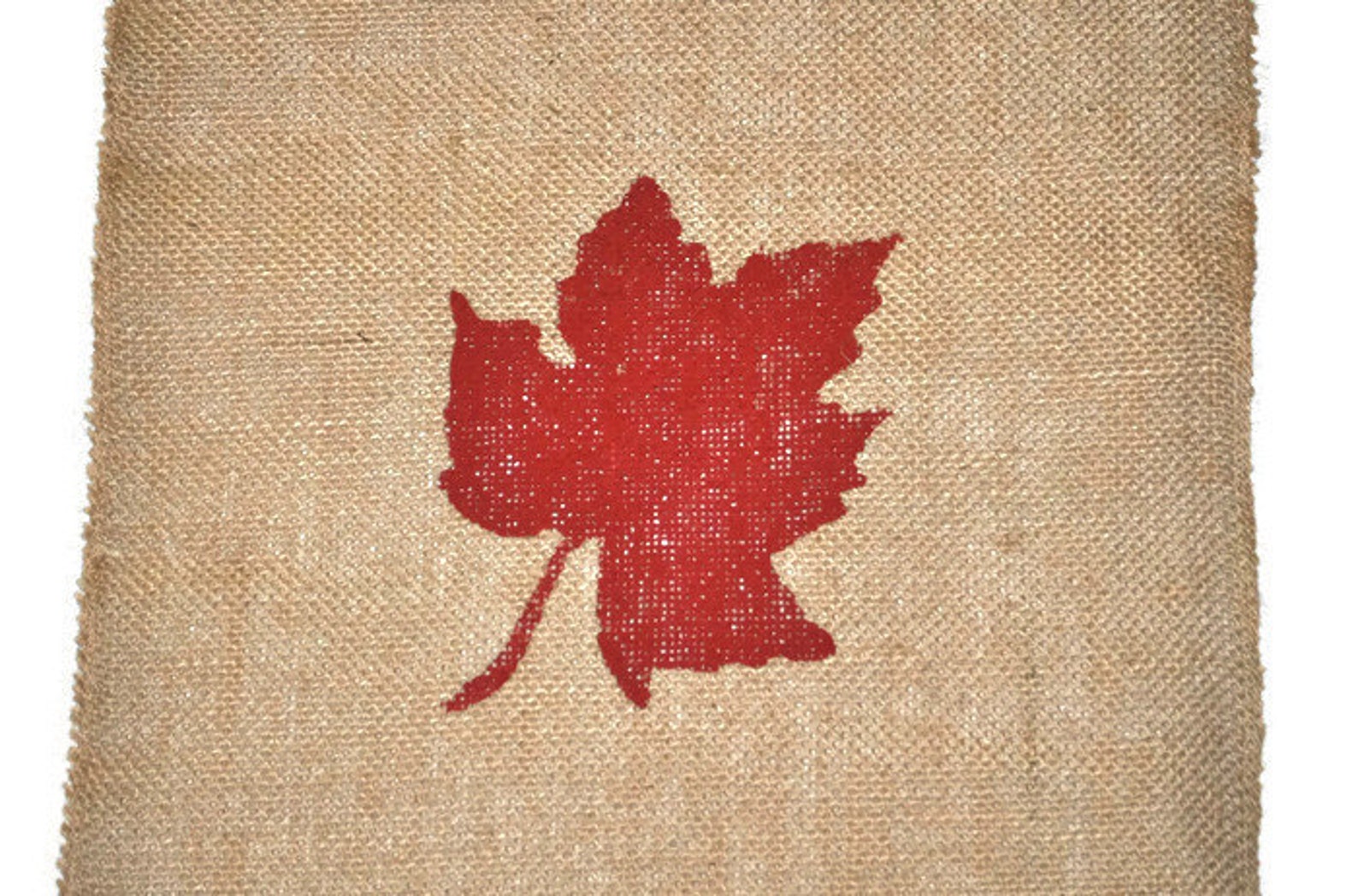 Fall Leaves Burlap Table Runner Thanksgiving Burlap Table - Etsy