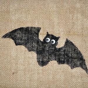 Bat Burlap Table Runner - Halloween Burlap Table Runner -fall Table ...