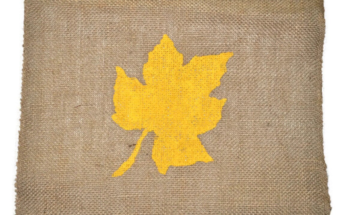 Fall Leaves Burlap Table Runner Thanksgiving Burlap Table - Etsy
