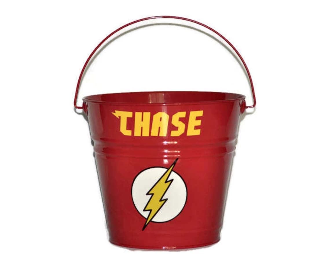 The Flash Superhero - the Flash Bucket- Personalized Easter Basket ...