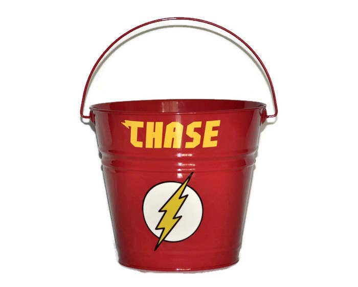 The Flash Superhero - the Flash Bucket- Personalized Easter Basket ...
