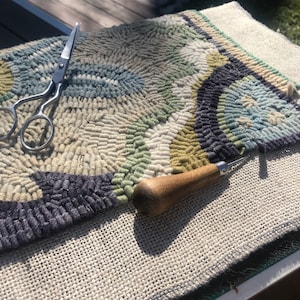 GONE FISHING. Rug Pattern for Hooking and Punch Needle. 26" X 16 ...