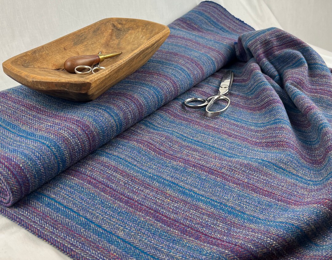 Yardage BLUESY NOTE Wool Fabric by the Yard Medium Weight 12oz. Yard ...