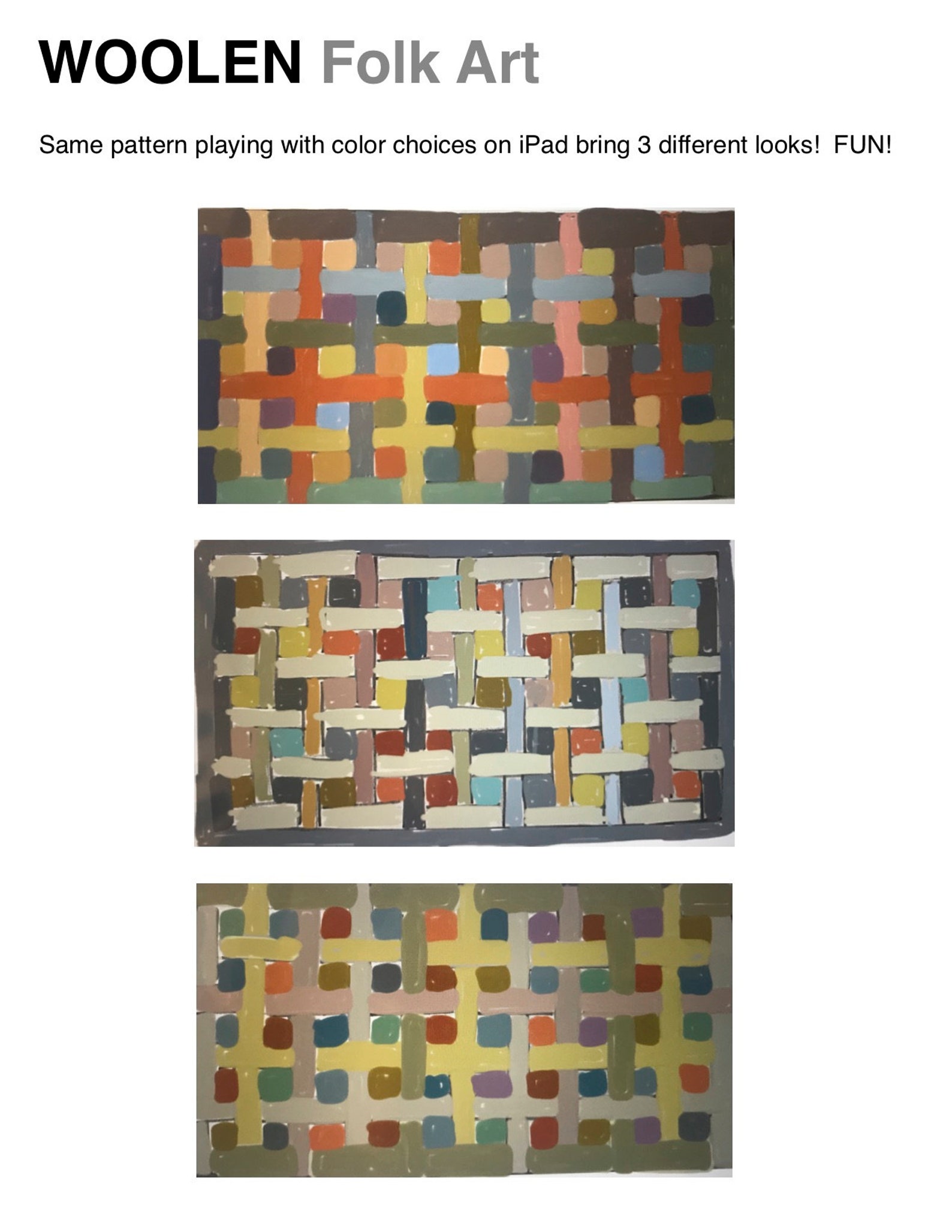 INTERLOCK WEAVE Rug Pattern for Hooking and Punch Needle. - Etsy