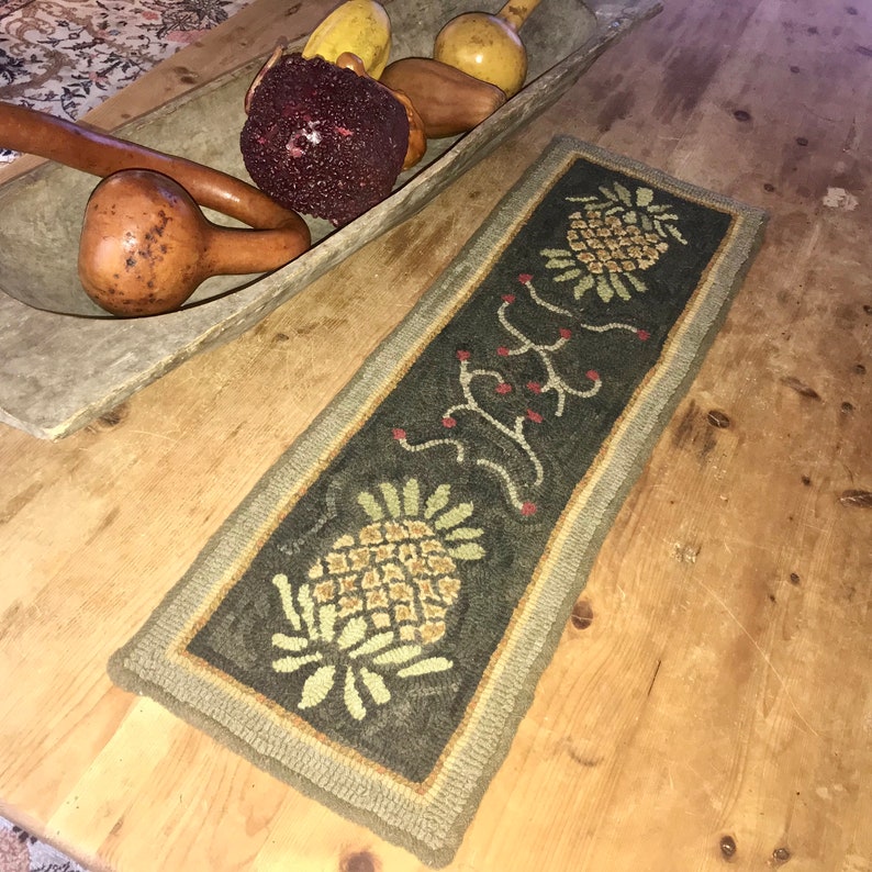 PINEAPPLE RUNNER Rug Pattern for Hooking or Punch Needle. - Etsy