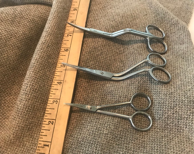 Rug Hooking Supplies: Stainless Steel BENT HANDLE SCISSORS for Rug ...