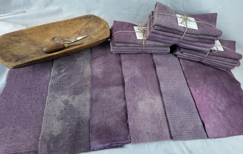 100% Wool Fabric Bundle: Rug Hooking and Appliqué (8