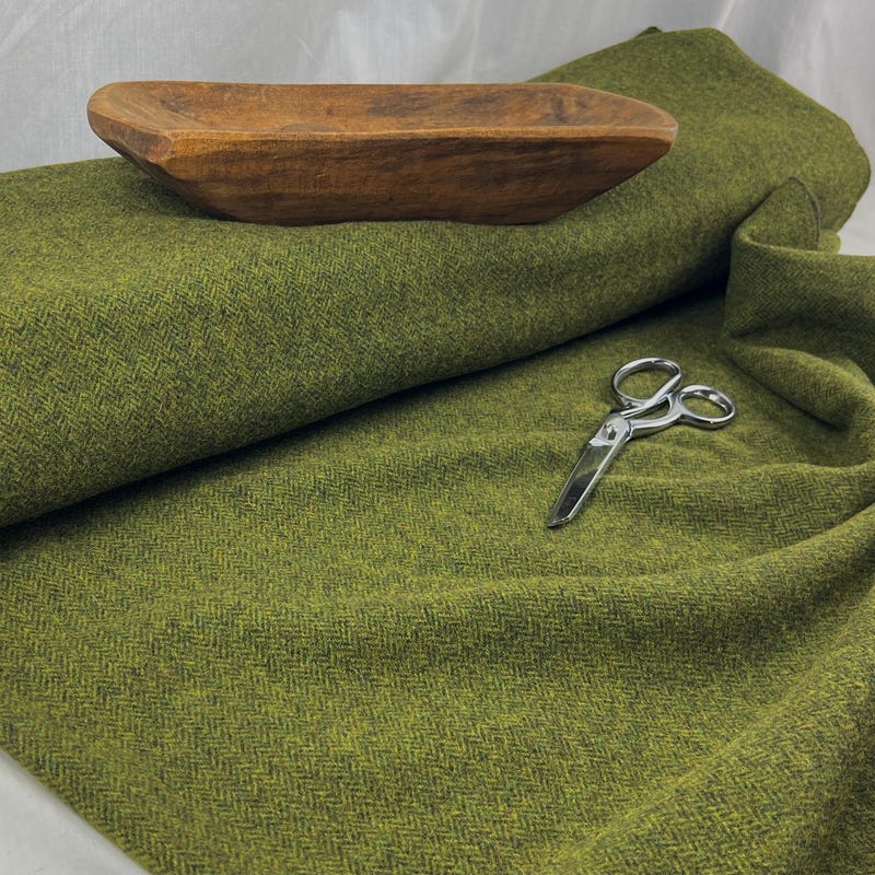 Green Tweed Fabric - Etsy