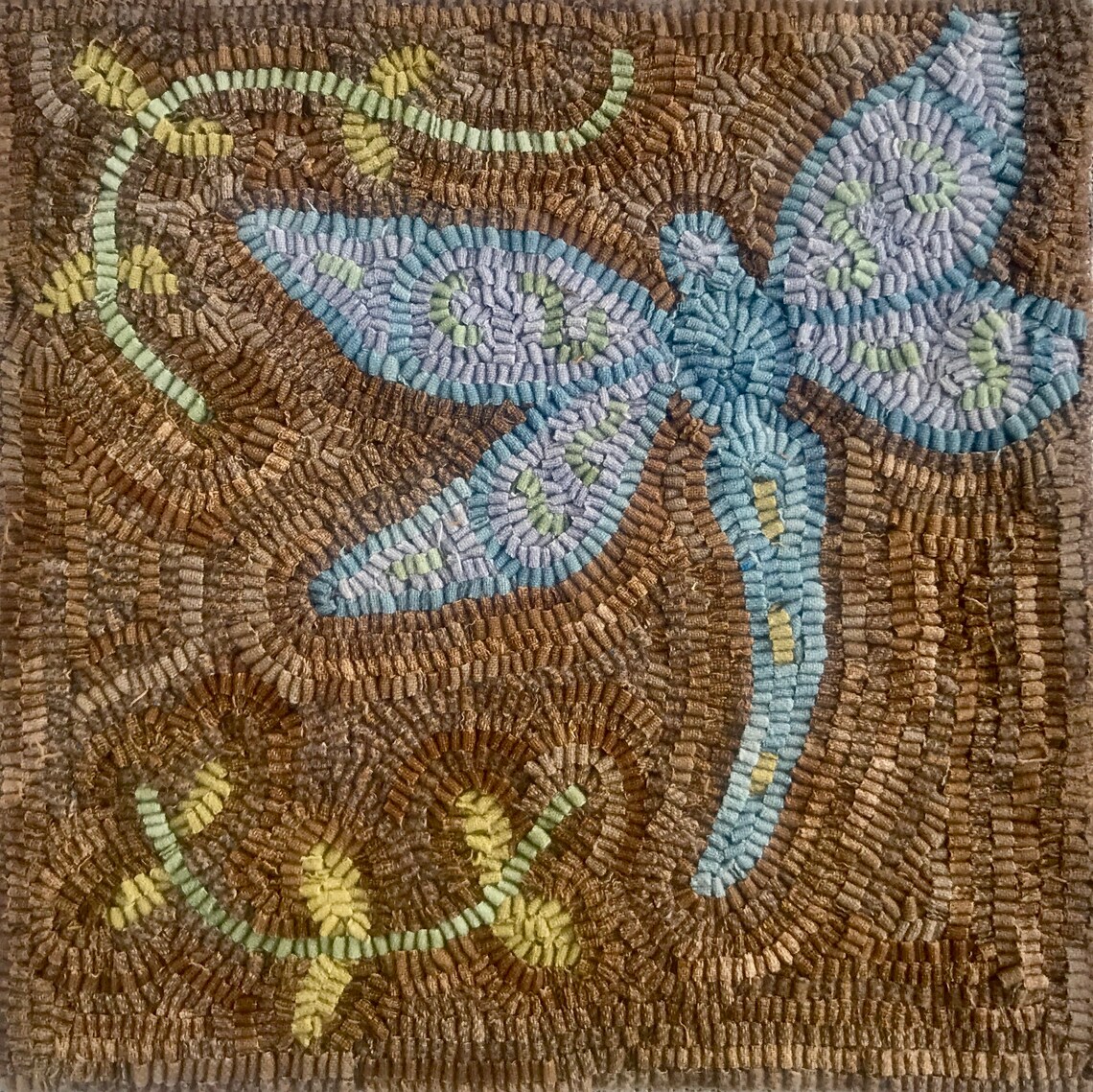 DRAGONFLY Rug Pattern for Rug Hooking and Punch Needle. Two | Etsy