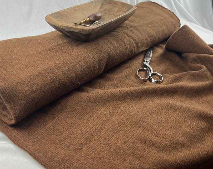 Yardage TOASTED GOLD Wool Fabric by the Yard Medium to Heavy Weight ...