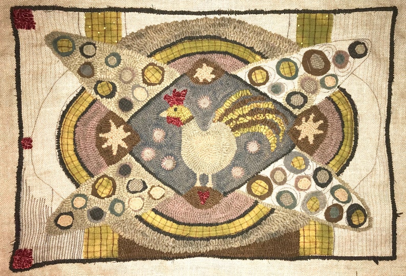 MR ROOSTER KING Rug Pattern for Hooking and Punch Needle. - Etsy