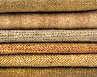 LARGE Bundle of 100% Wool Fabric, 6 Panels 14x16 Each, 1344 Square ...
