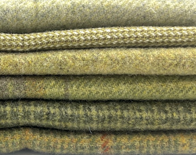 Bundle #11 100% Wool Fabric, Appliqué and Rug Hooking (6) Panels 8"x14 ...