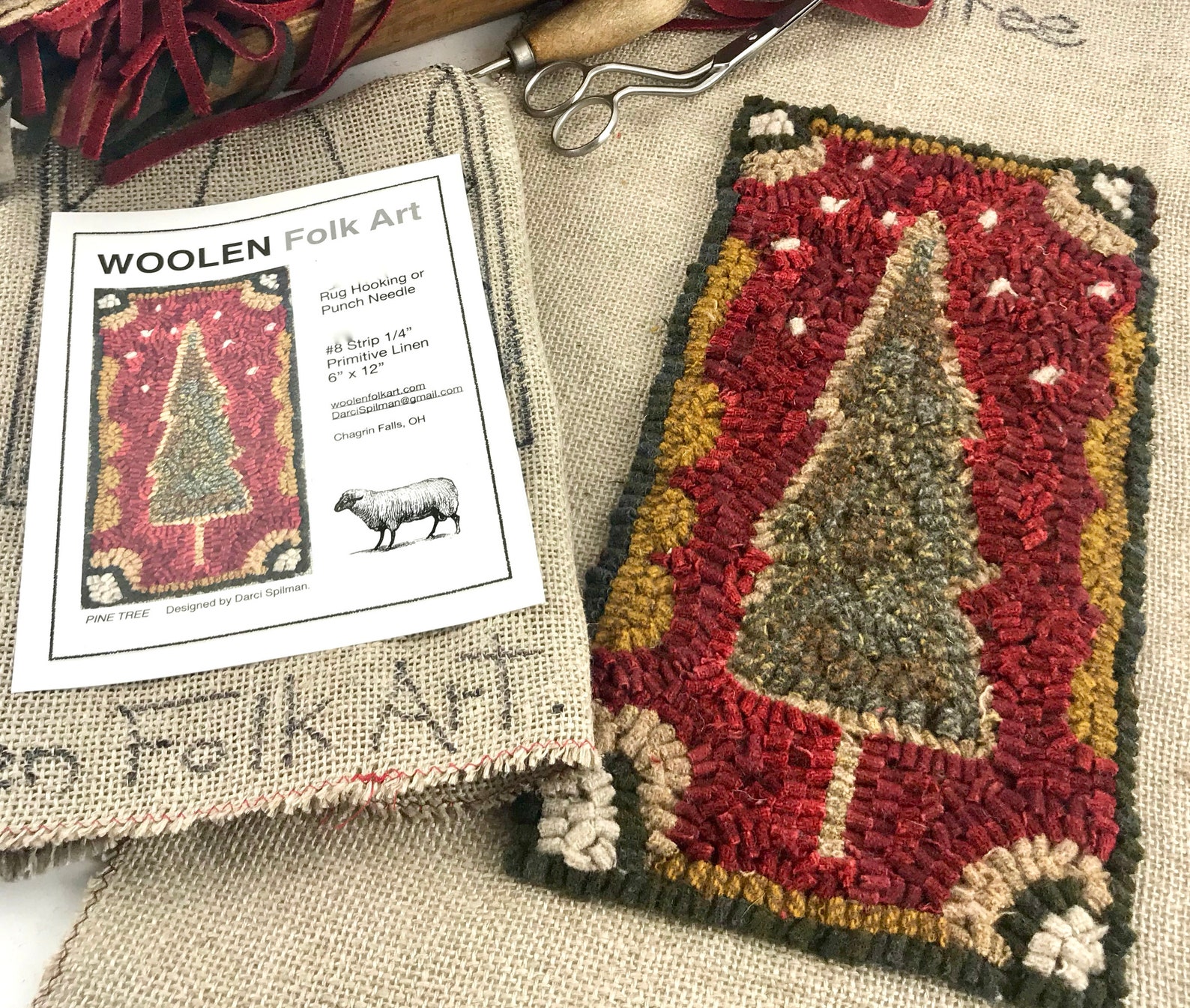 CHRISTMAS TREE Rug Pattern for Hooking or Punch Needle. - Etsy