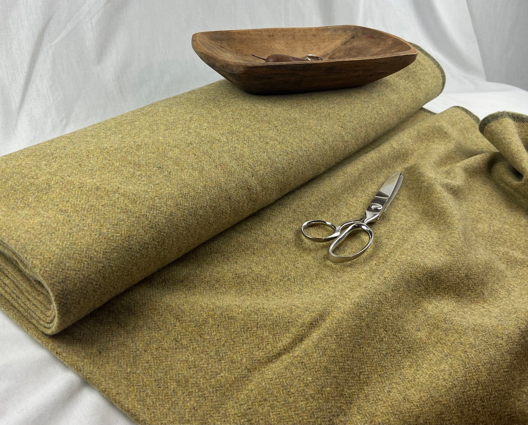 Yardage MOSS Wool Fabric by the Yard ~ Medium to Heavy Weight 16oz ...