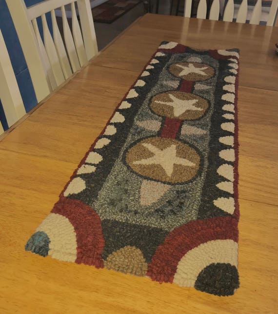 PATRIOTIC STAR RUNNER Rug Pattern for Hooking or Punch Needle. | Etsy