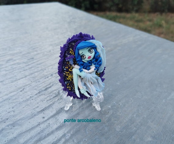 Corpse Bride clay frame/ fan art/ Emily/ horror/ dark/ gothic/ | Etsy