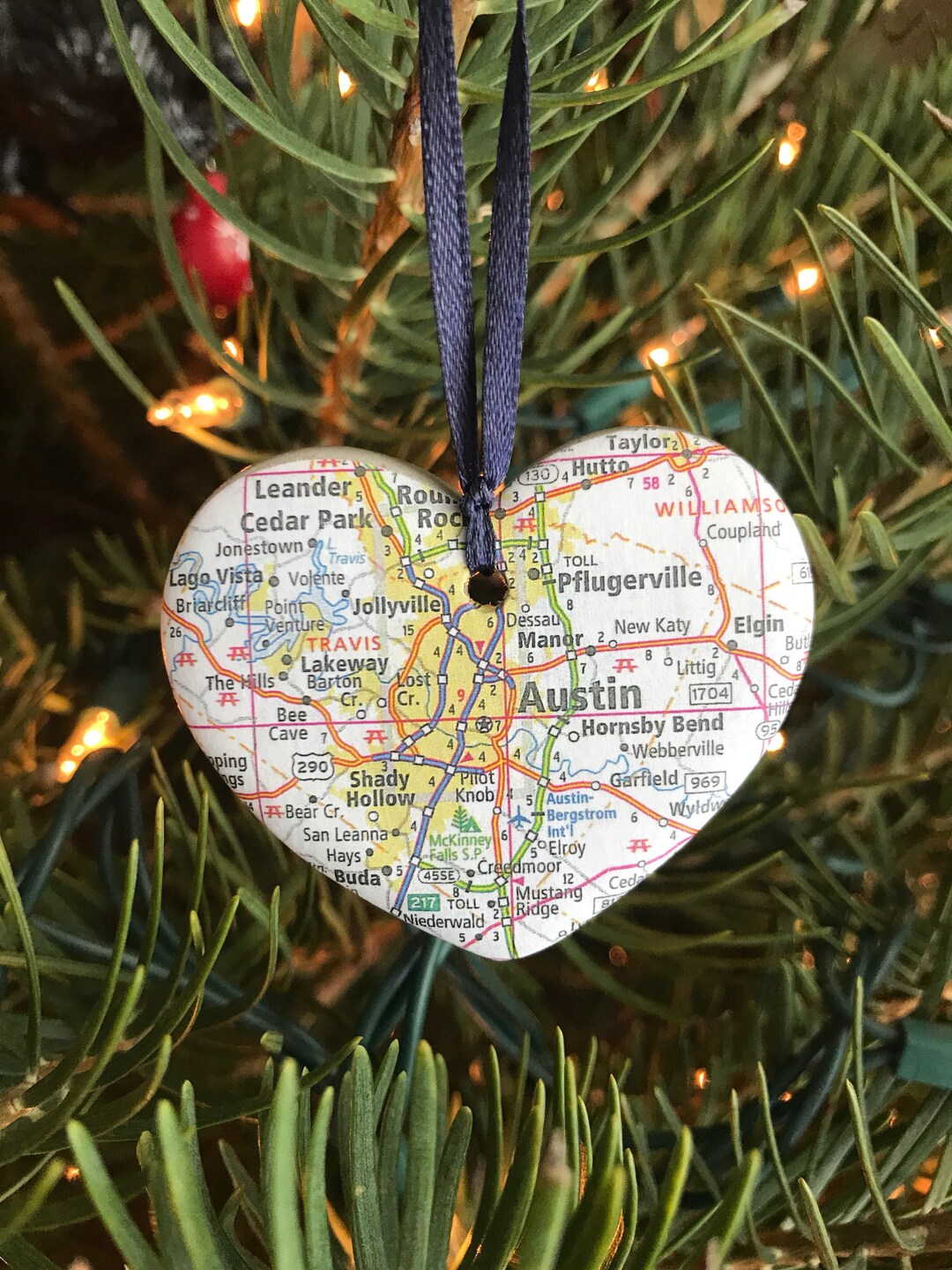 Austin Map Ornament - Etsy