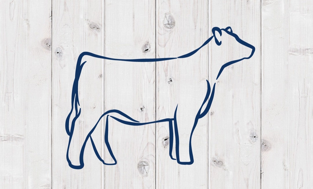 Beef Heifer Outline Decal FREE PERSONALIZATION Vinyl - Etsy