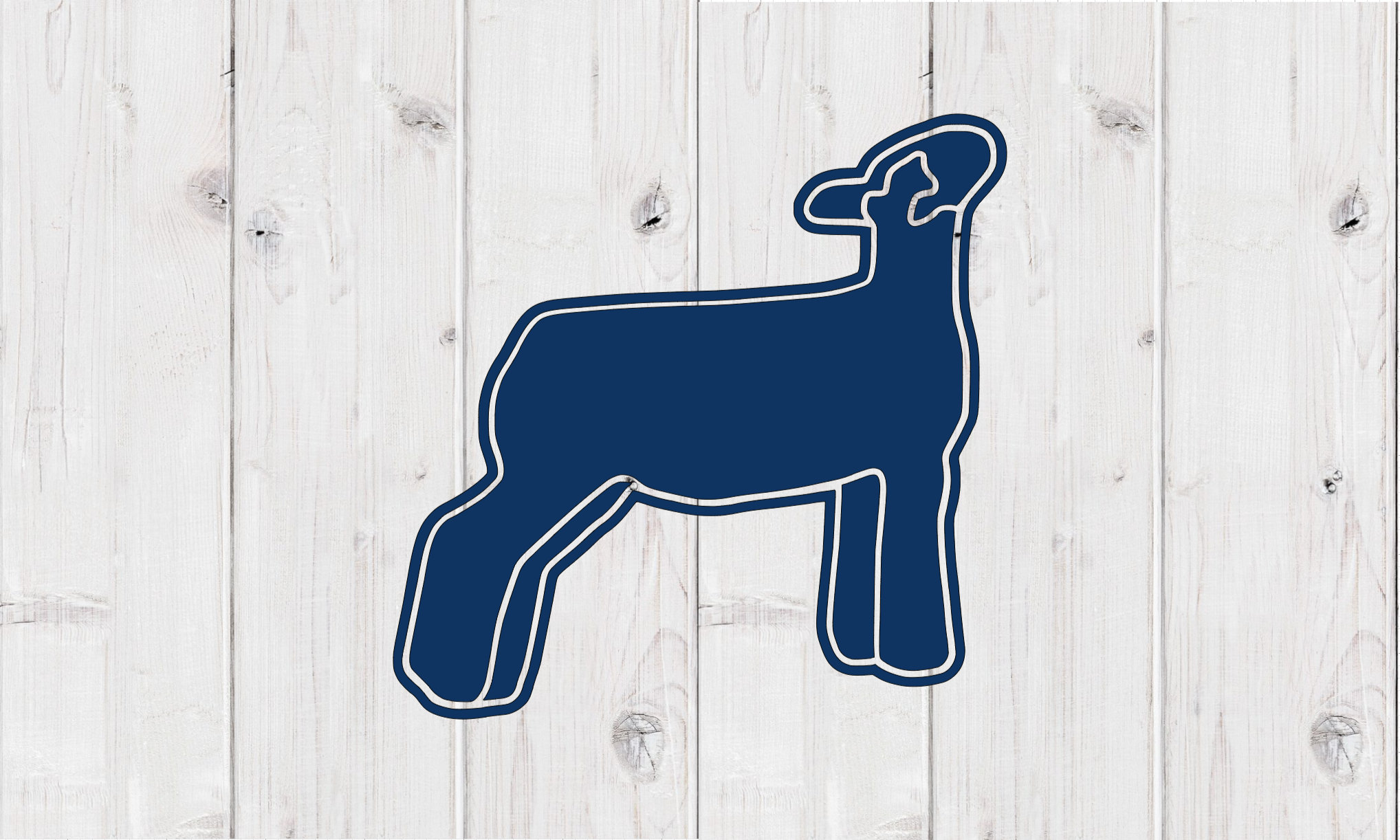 Market Lamb Silhouette Decal FREE PERSONALIZATION Vinyl - Etsy