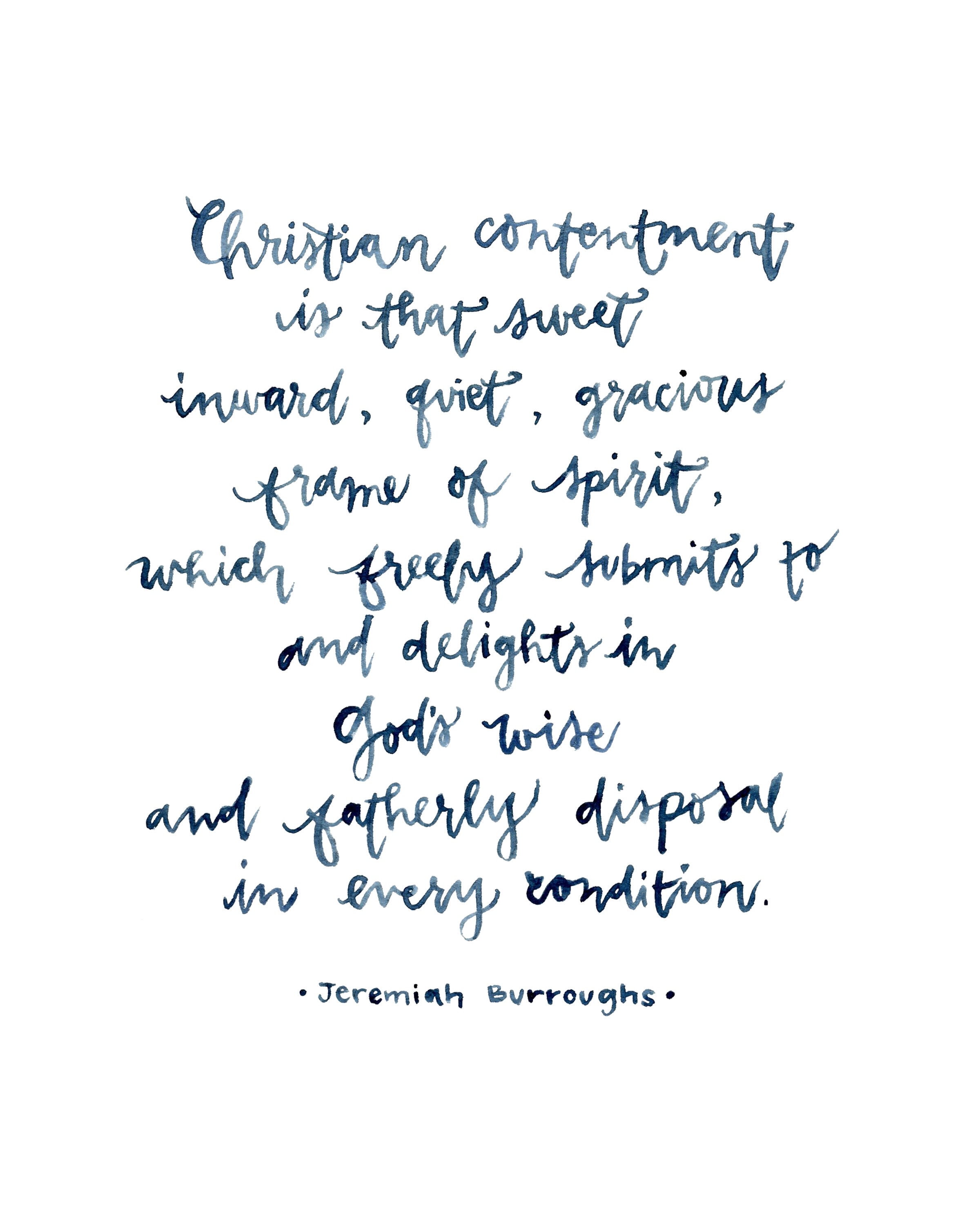 Christian Contentment - Jeremiah Burroughs - Wall Art - Giclee Print ...