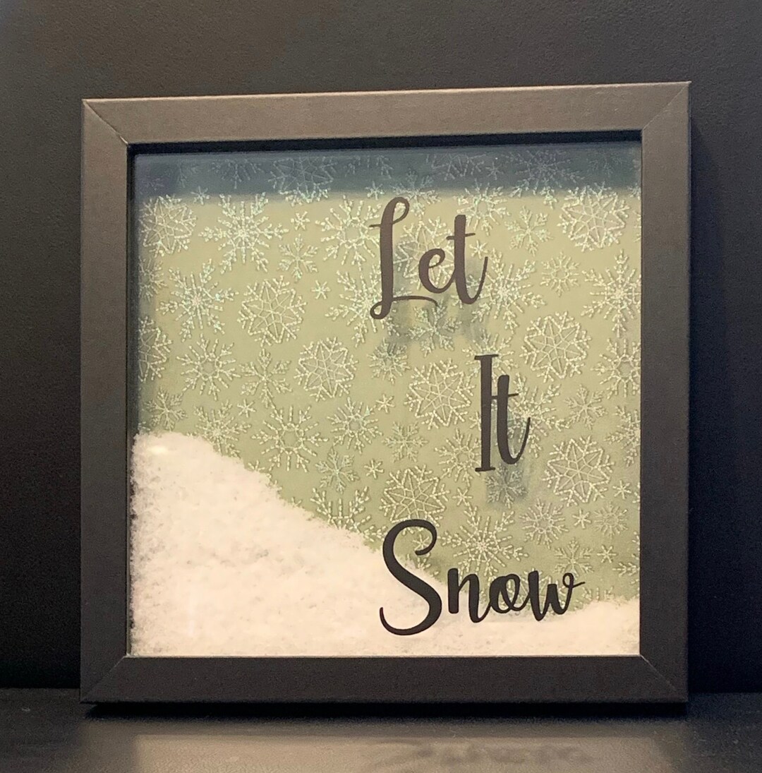 Holiday Shadow Box "let It Snow" - Etsy