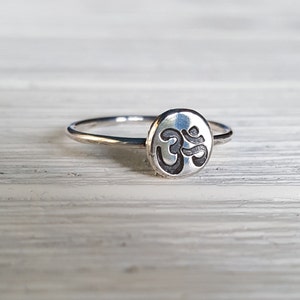 Sterling Silver Ohm Ring/ Yoga Meditation Ring/ Mantra Ring - Etsy