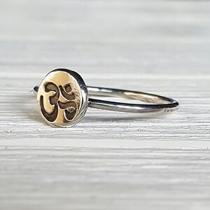 Sterling Silver Ohm Ring/ Yoga Meditation Ring/ Mantra Ring - Etsy
