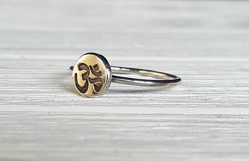 Sterling Silver Ohm Ring/ Yoga Meditation Ring/ Mantra Ring - Etsy