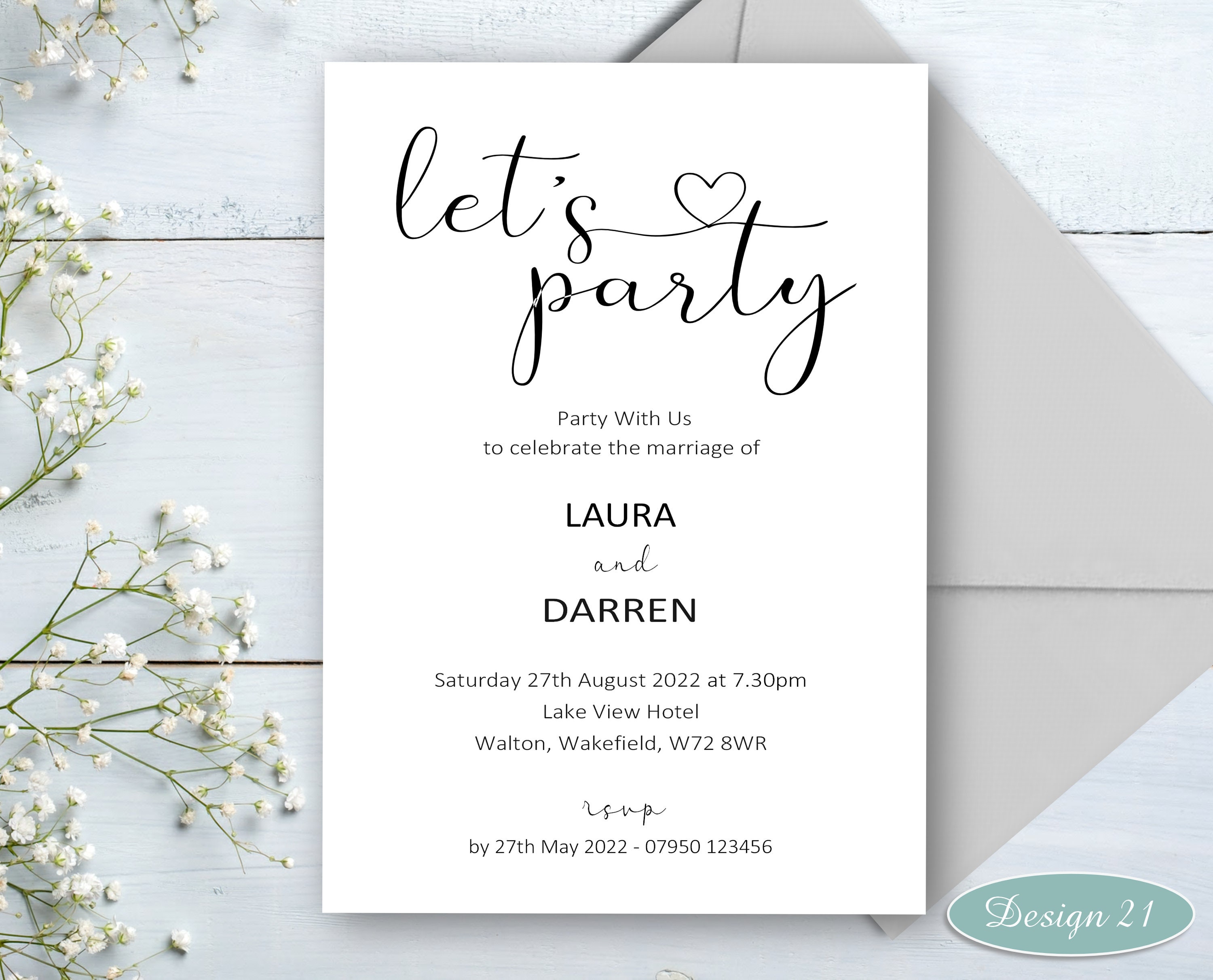 Night Themed Wedding Invitations