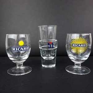 Vintage French Ricard Pastis Glass: Promotional Barware (sold ...