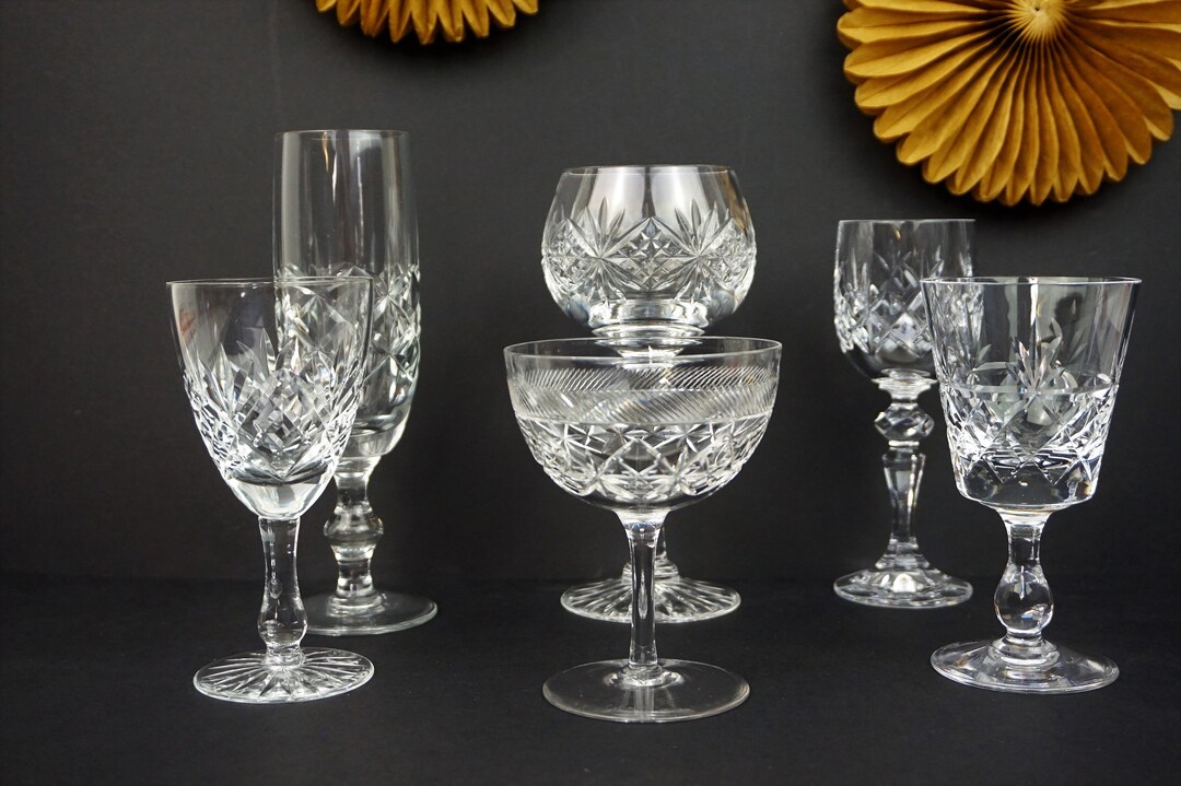 Vintage Cut Crystal Glassware Assortment. - Etsy UK