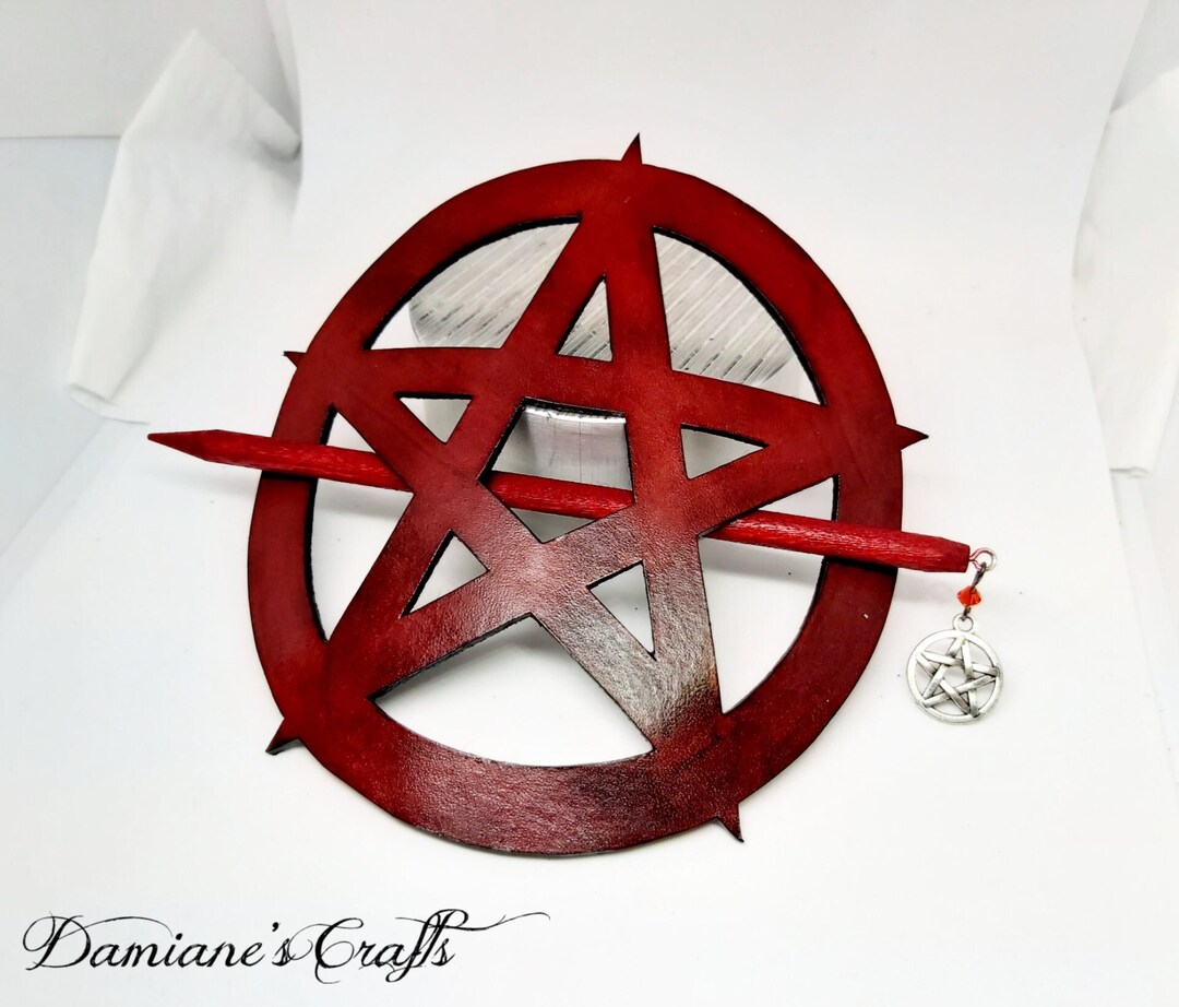 Hair Pin, Leather, Stick, Pentagram, Symbol, Magic, Gothic, Hair Pin ...