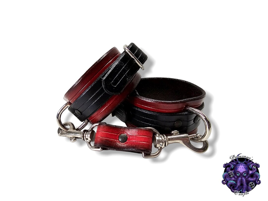 Manette, polso, semplice, vera pelle, anelli a D, vera pelle, semplice ...