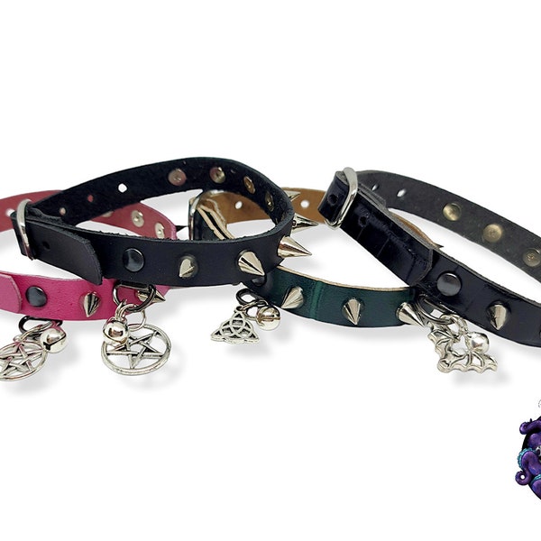 Leather Spike Collar - Etsy