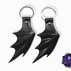 Leather Keychain, Bat Wing, Simple, Real Leather, Molded, Vampire ...