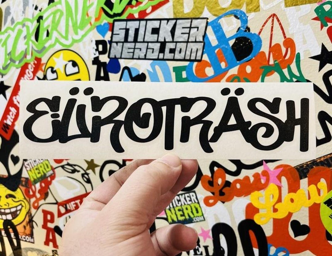 Euro Trash Vinyl Sticker: Funny JDM Car Decal - Etsy