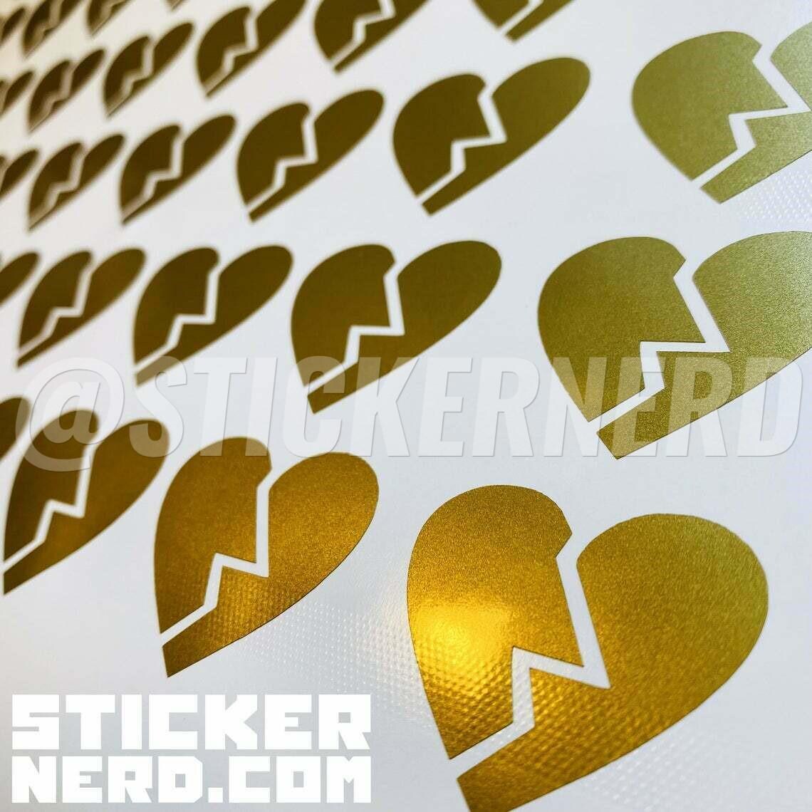 Broken Heart Sticker Pack: 42 Vinyl Decals - JDM KDM Tuner - Etsy