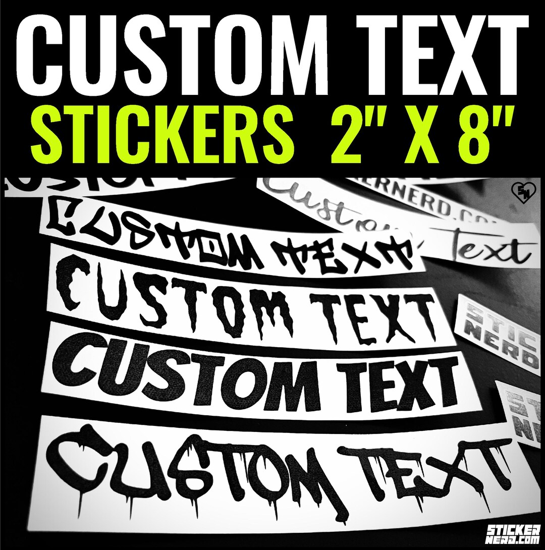 Custom Text Vinyl Decal – Personalized Stickers, Weatherproof Lettering ...