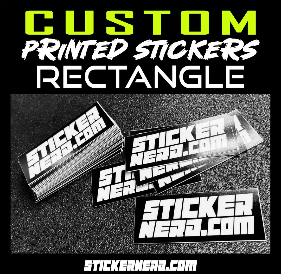 Custom Rectangle Stickers Your Artwork Design Personalized Stickers ...