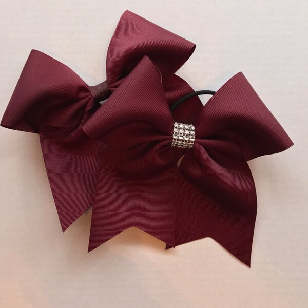 Burgundy Cheer Bow - Etsy